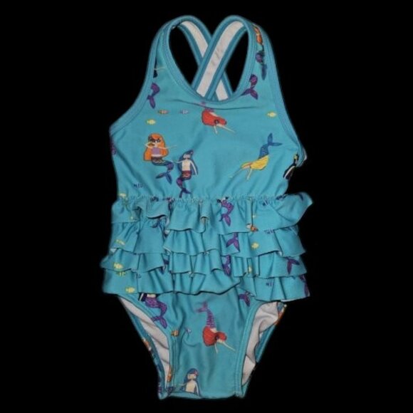 Hanna Andersson | Swim | Hanna Andersson Blue Ruffled Mermaid Uv ...